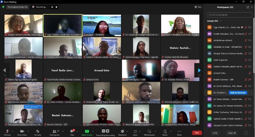 The Ducit Blue Foundation’s 2023/2024 One-Health Antimicrobial Resistance Pan-African Internship ...